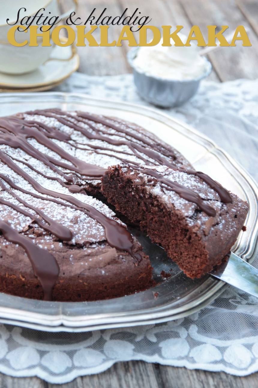 Saftig & kladdig chokladkaka – Lindas Bakskola
